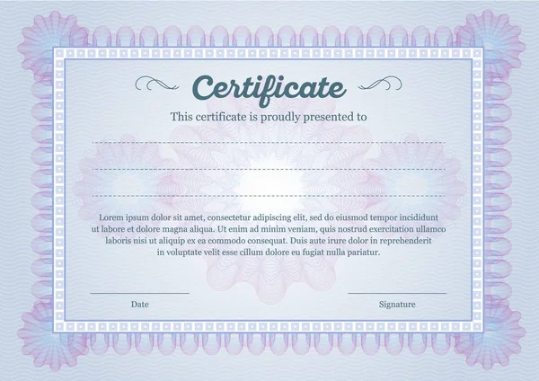Certificate. Guilloche. Water marks. Patterns for a certificate or ...