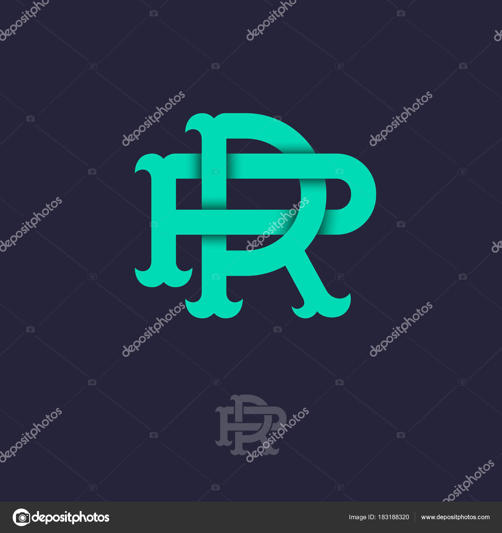 Letras Entrelacadas Letras Monograma Consiste Líneas Entrelazadas