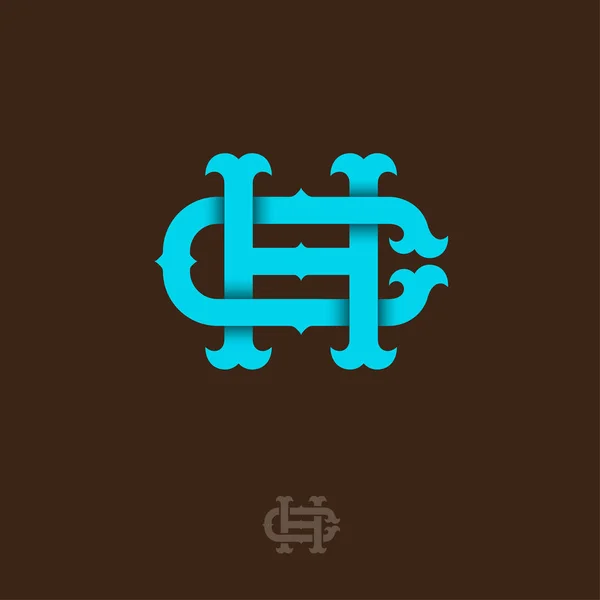 Monogram Crossed Letters Intertwined Letters Initials Stock Vector ...