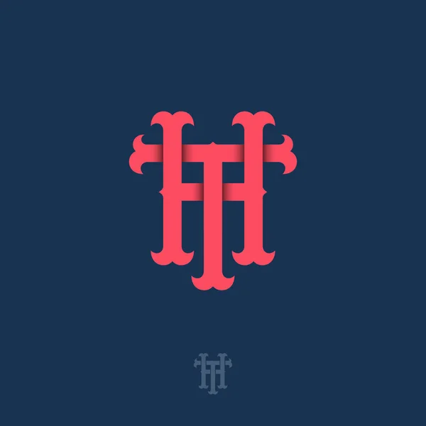 Monogram Crossed Letters Intertwined Letters Initials Stock Vector ...