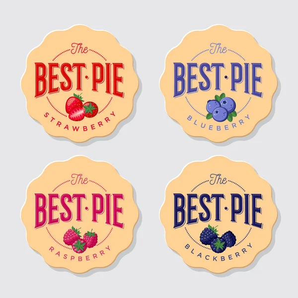 Best Pie Logo Pie Labels Lettering Pie Strawberry Blueberry Blackberry ...