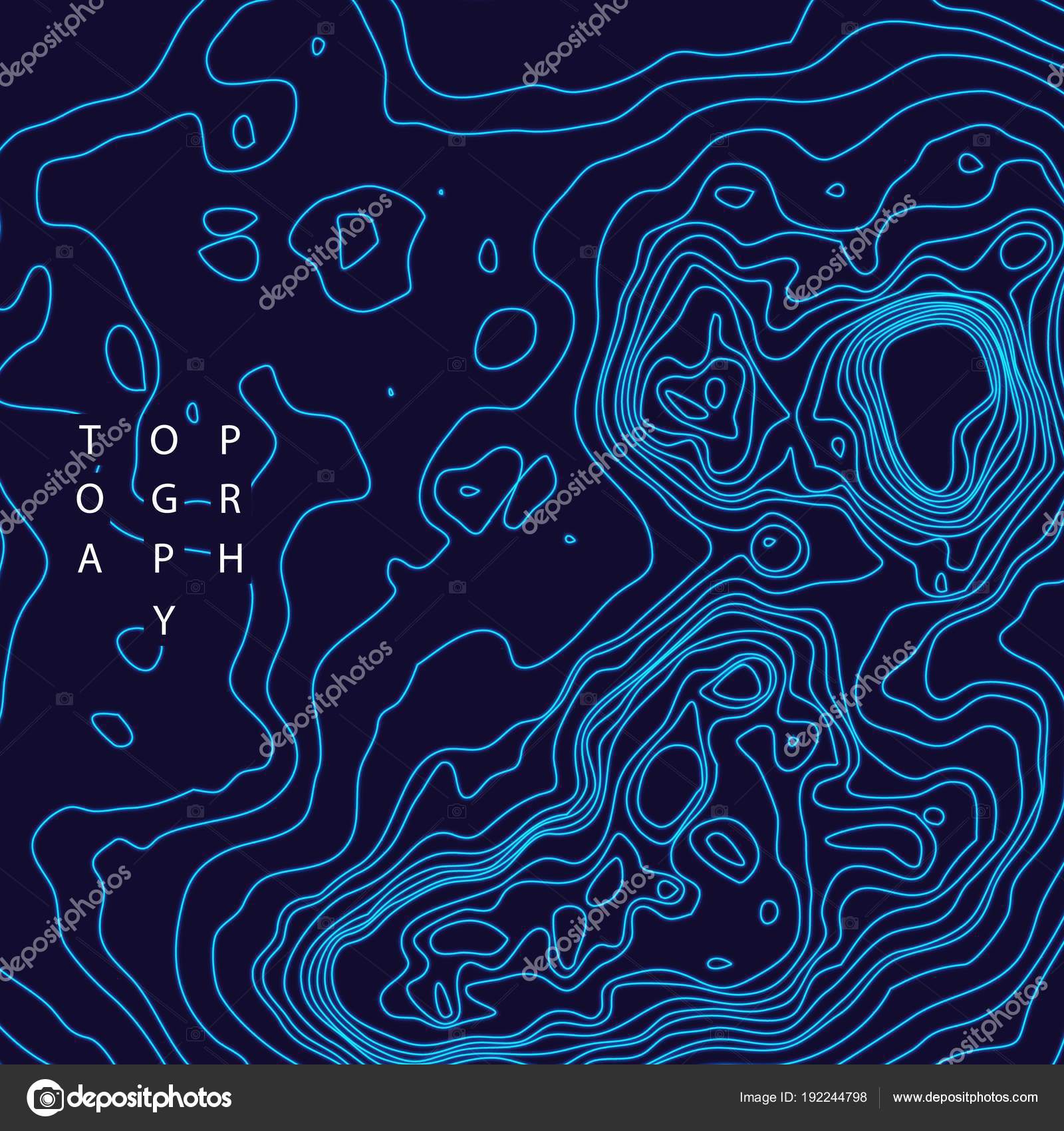 Vector topography map Stock Vector by ©FunnyDrew 192244798