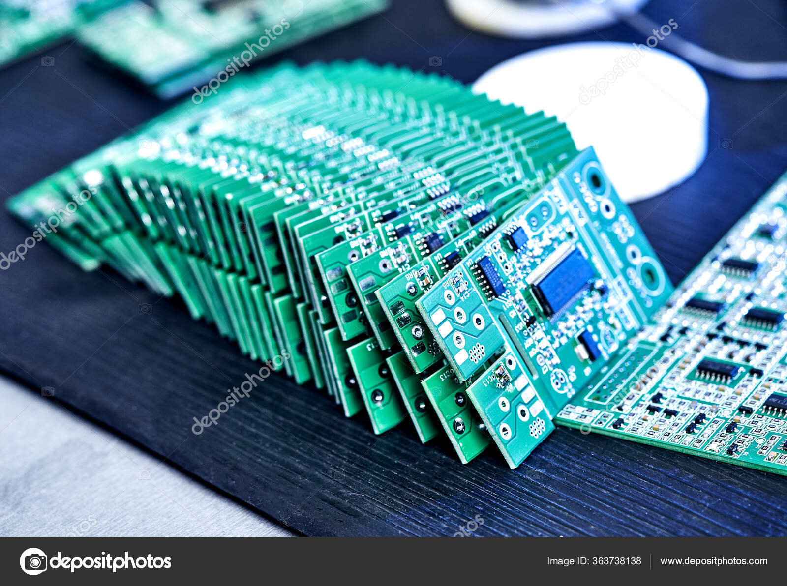 Green System Boards Microchips Transistors Microchip Production Nano ...