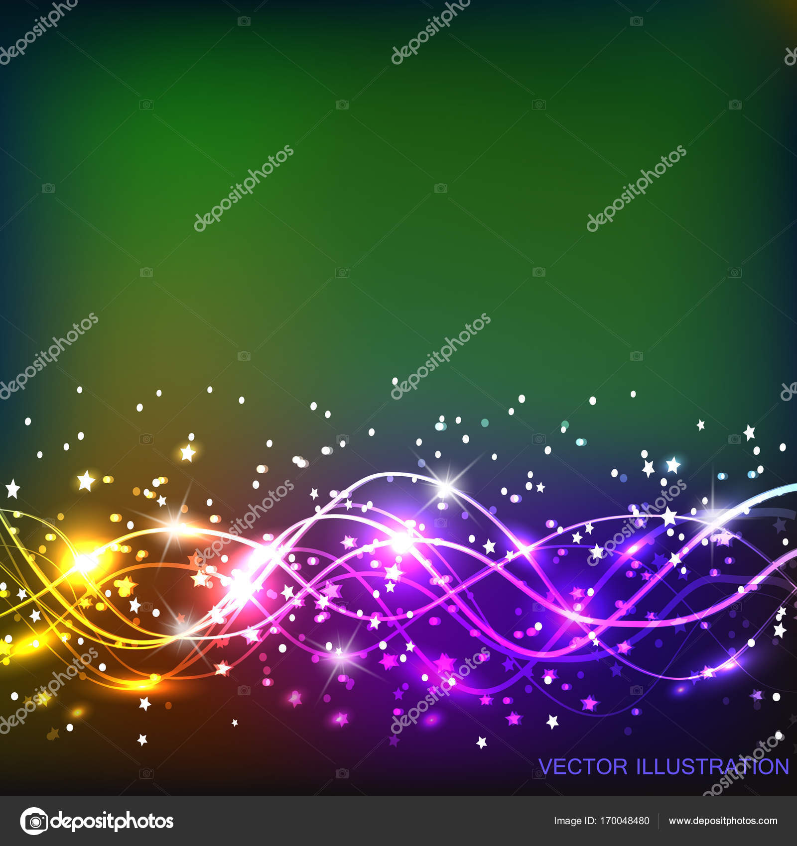 Energy of movement and beauty. Abstract illustration in bright colors ...