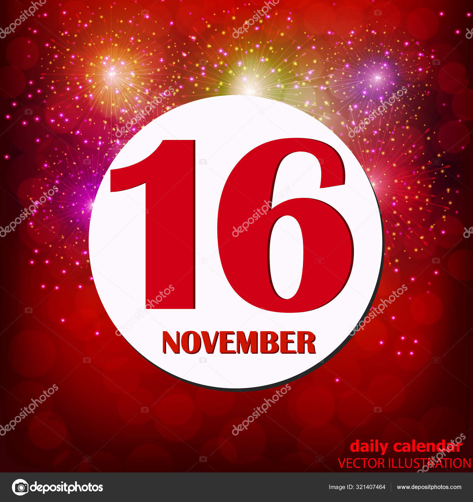 November 16 icon. For planning important day. Stock Vector Image by ...