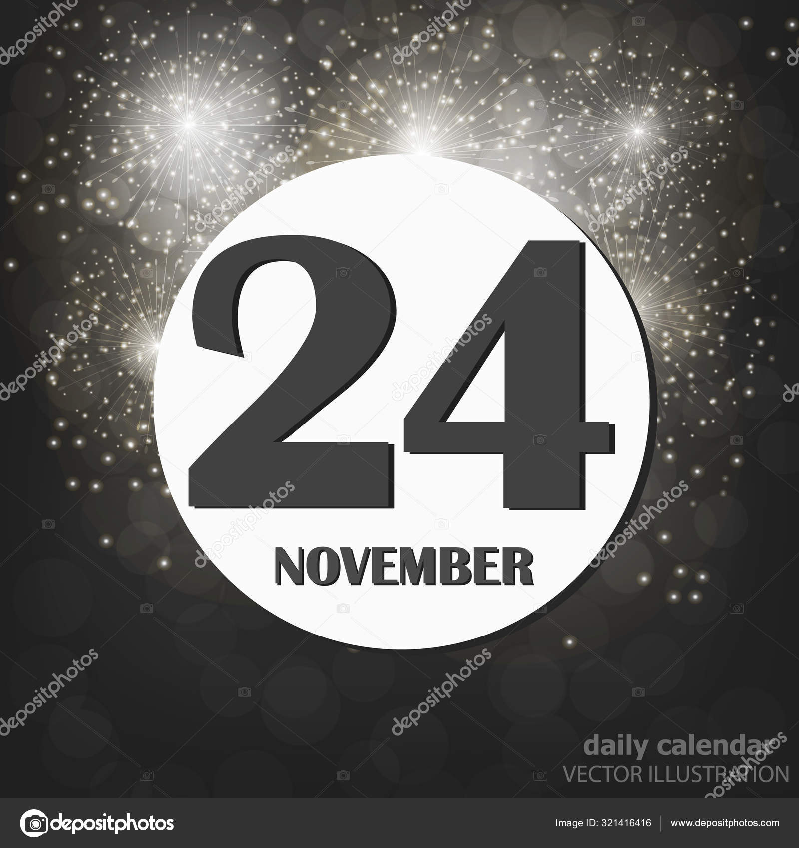 November 24 icon. For planning important day. Stock Vector Image by ...