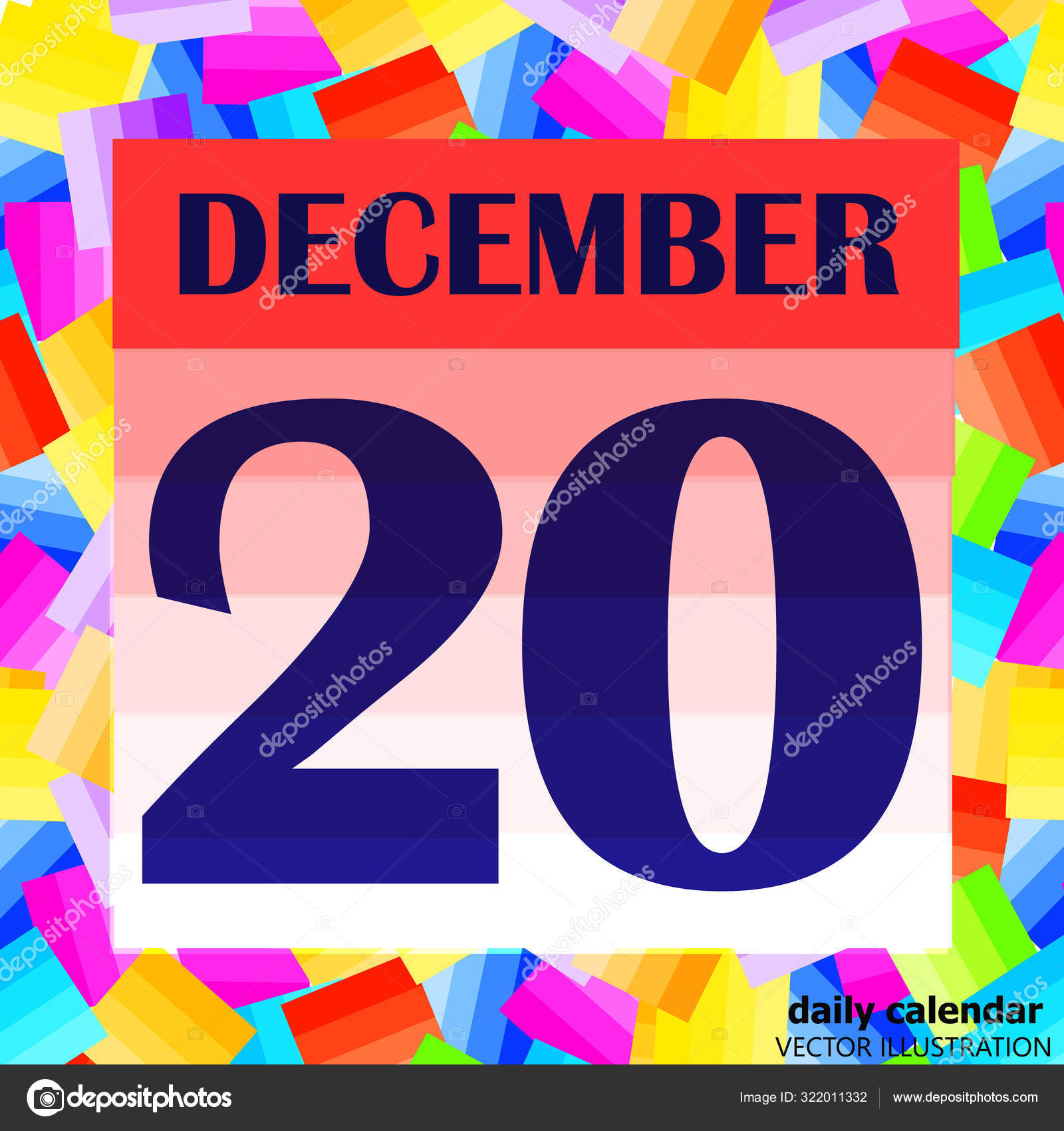 December 20 icon. For planning important day. Banner for holidays and ...