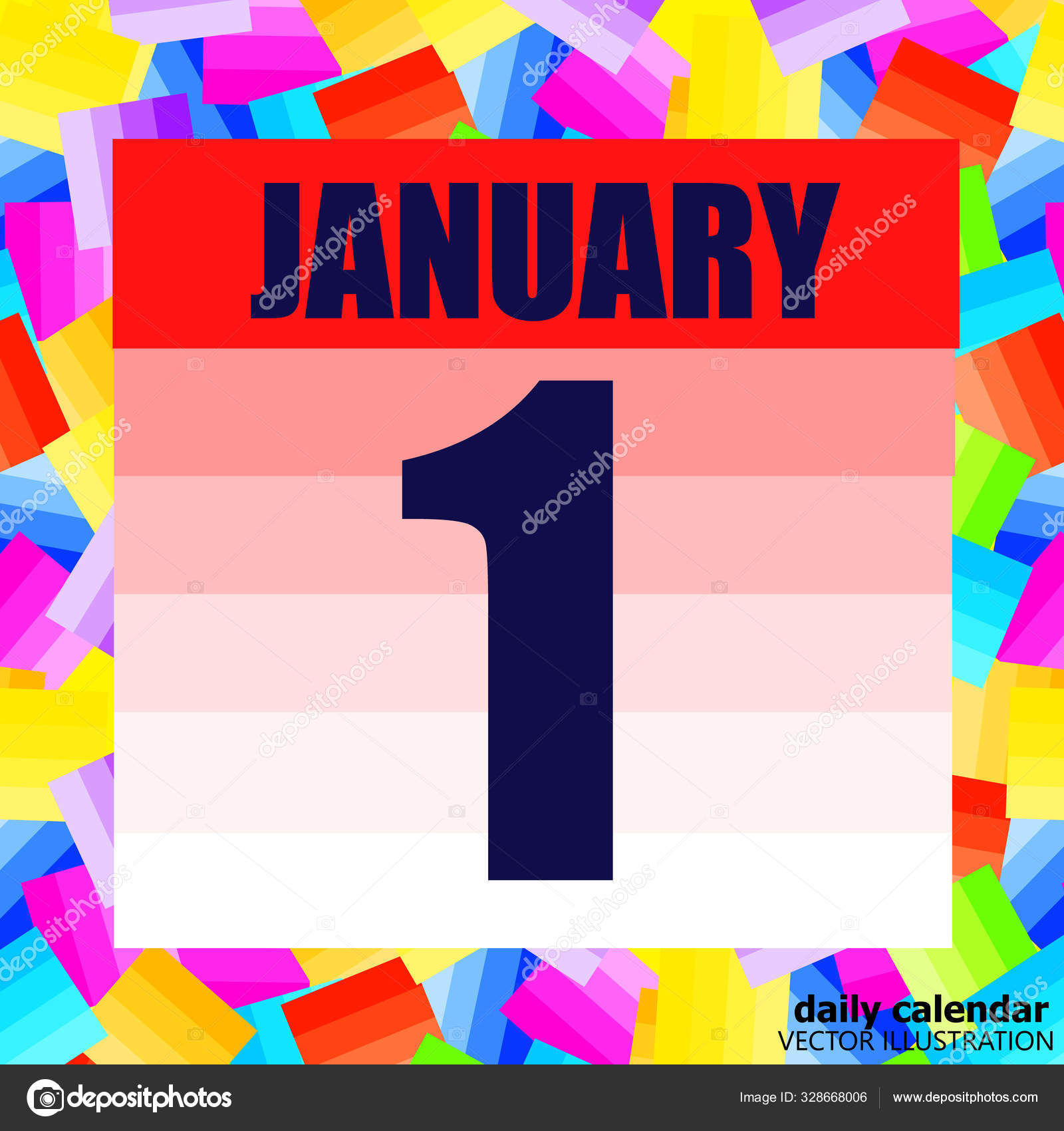 January 1 icon. For planning important day. Banner for holidays and ...