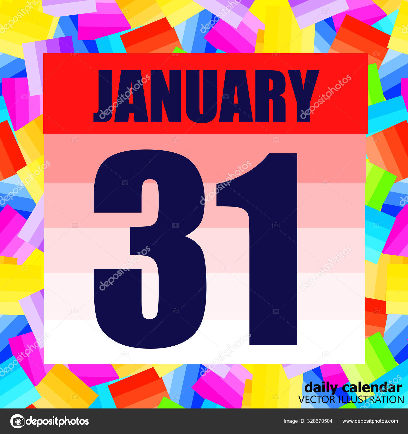 January 31 icon. For planning important day. Banner for holidays and ...