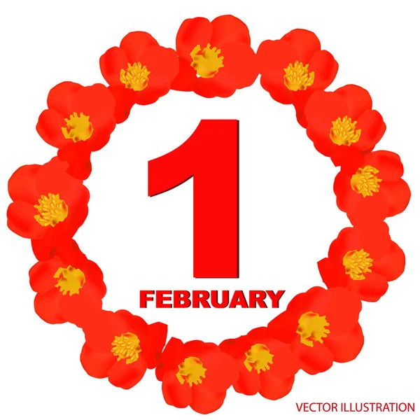 Icono del 1 de febrero. Para planear un día importante. Banner para ...