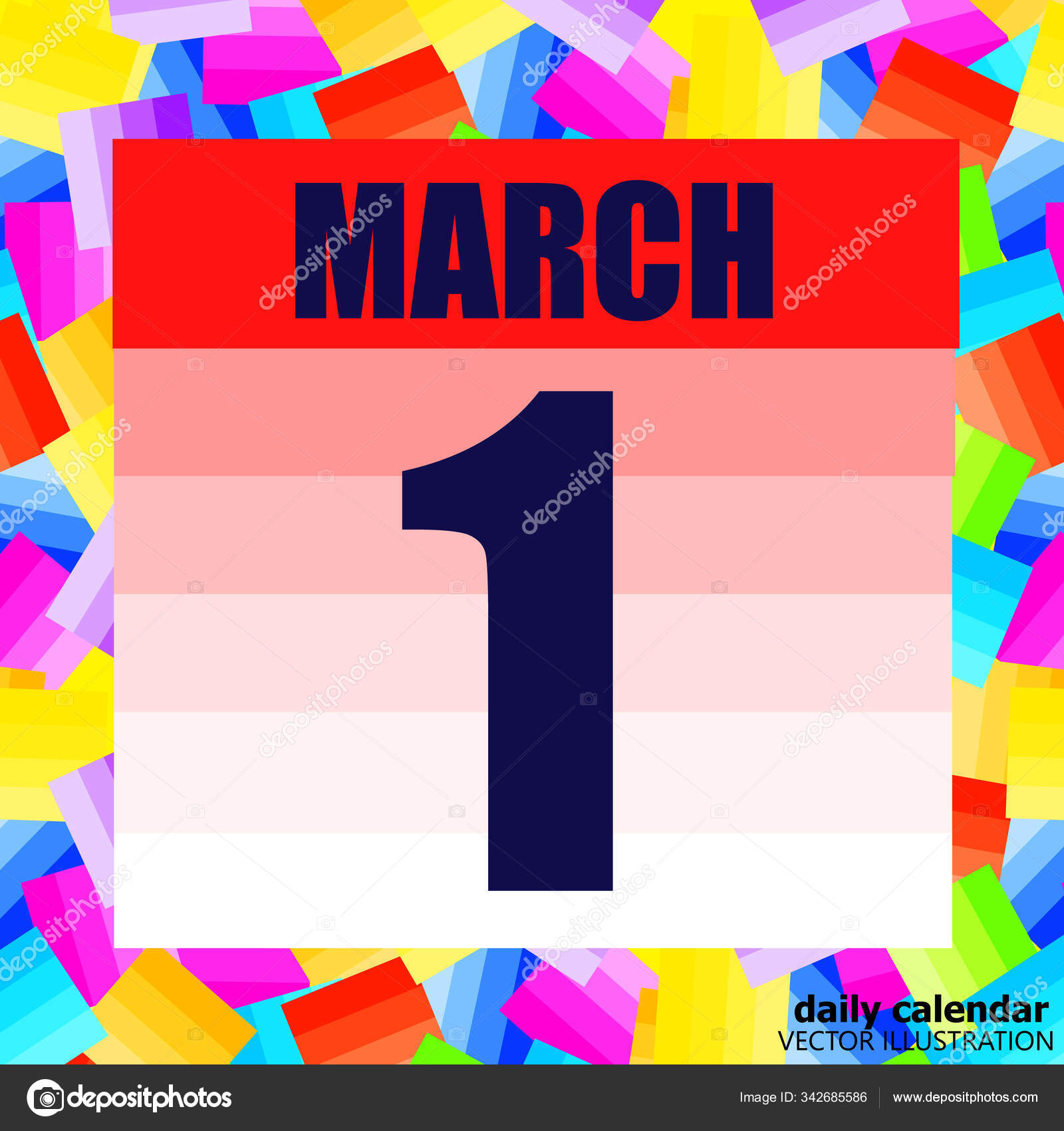 March 1 icon. For planning important day. Banner for holidays and ...