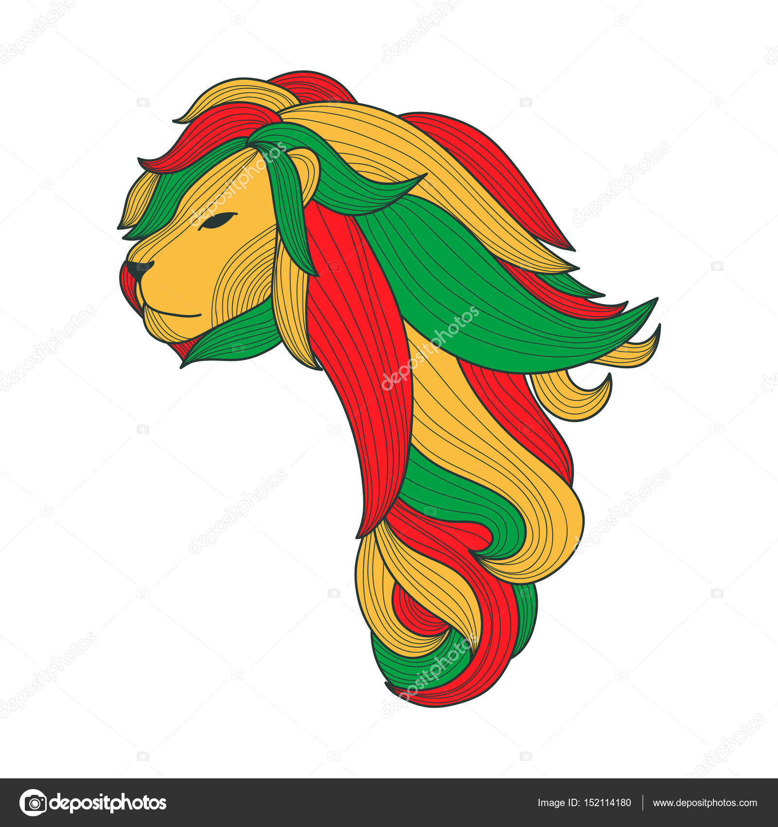 Rasta Lion Vector