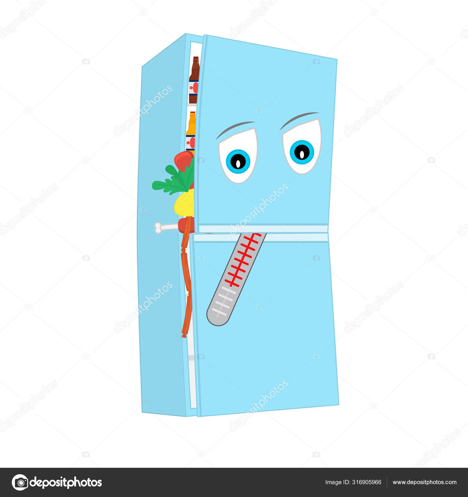 Food Thermometer Cartoon