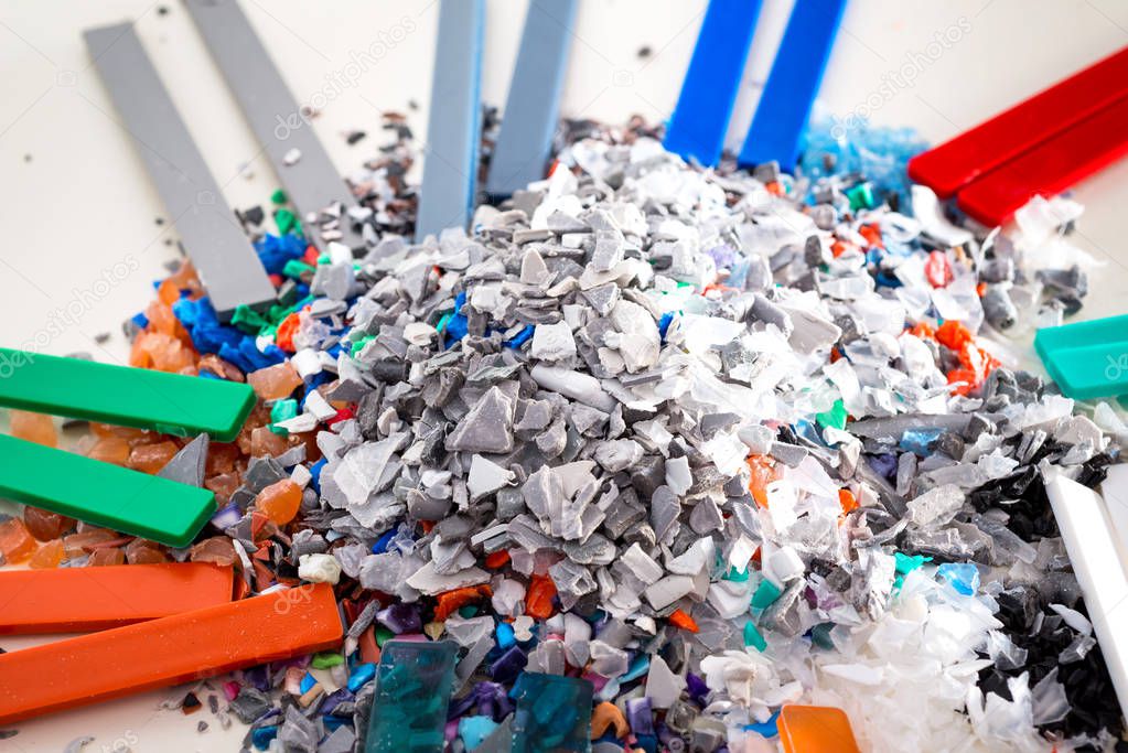 Different regrind polymers — Stock Photo © albertobrian #128923092