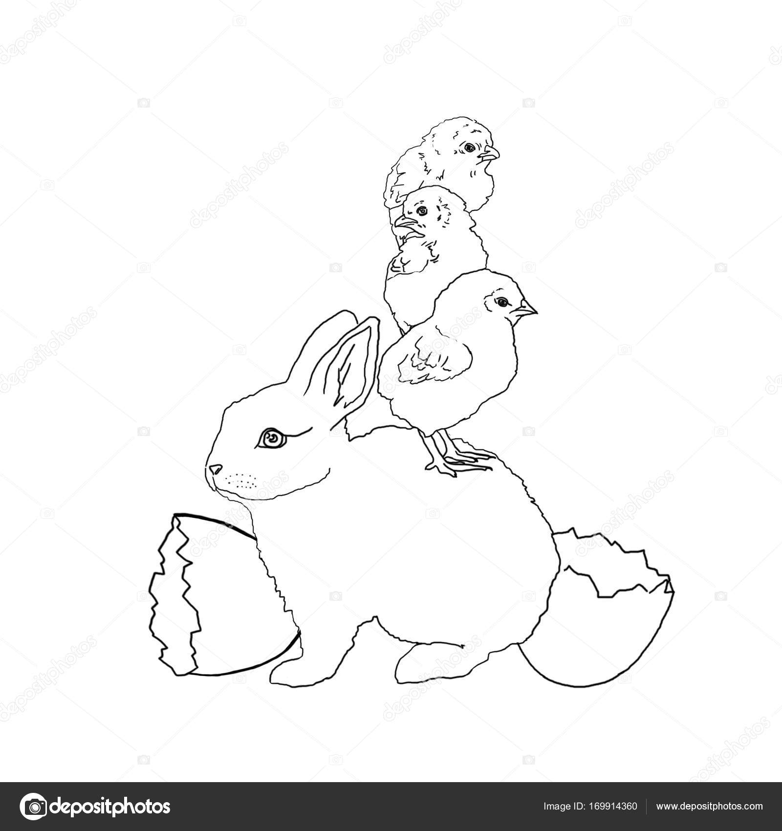 Pattern with Easter cards - Easter bunny, testicles, chickens Stock ...