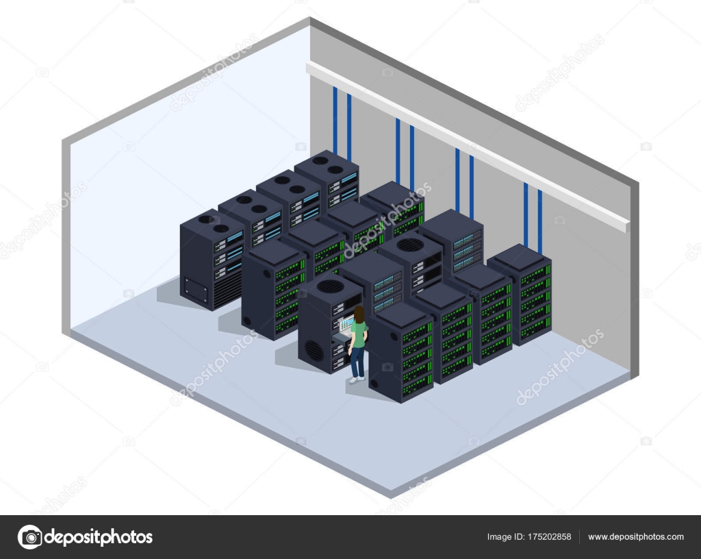 Server room data centers Stock Vector by ©Cathal_Shtadler 175202858