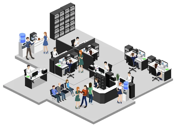 Department office with workplaces — Stock Vector © Cathal_Shtadler ...
