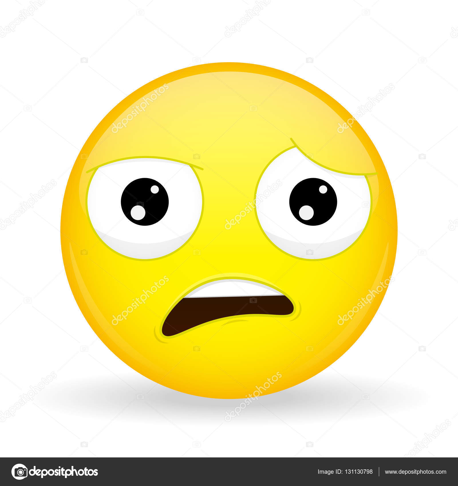 What emoji. Shock emotion. Wtf emoticon. Cartoon style. Vector ...