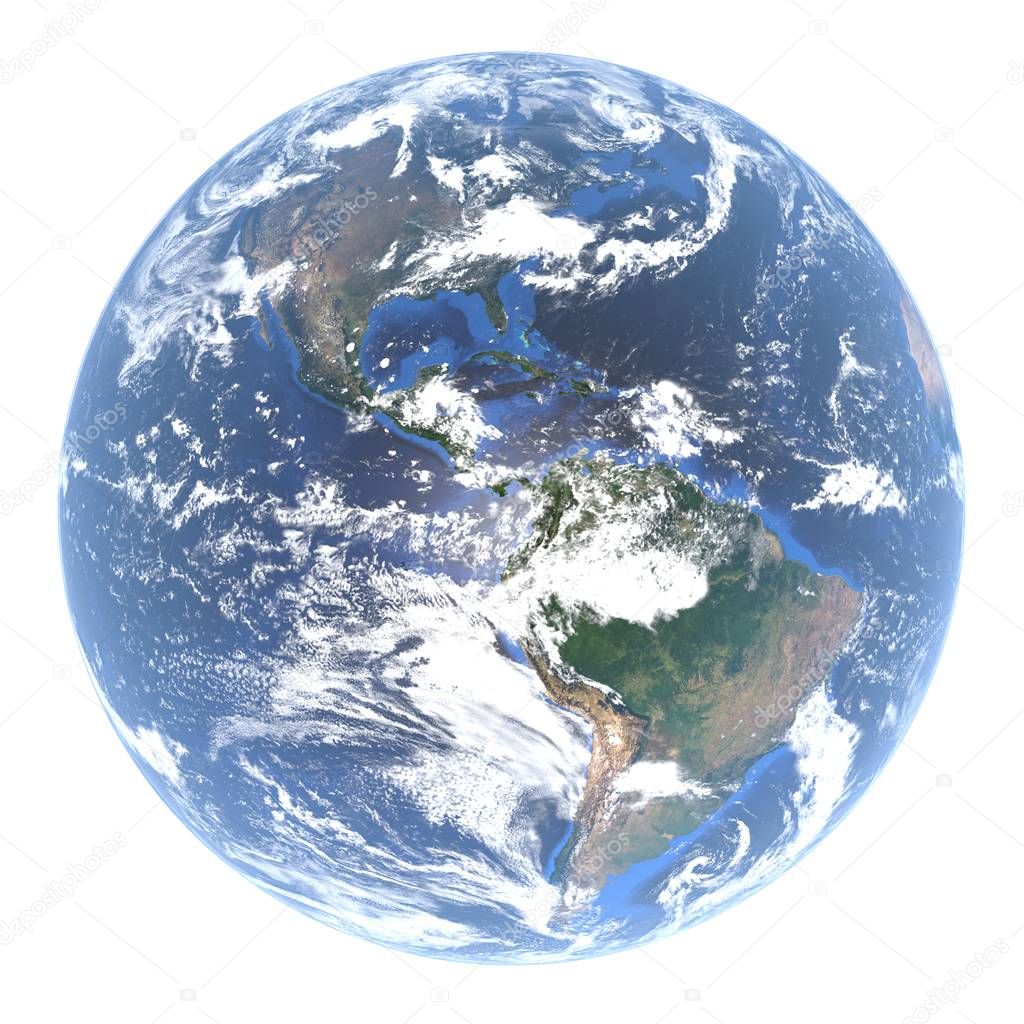 Globo de la Tierra - América del Norte y América del Sur detrás de las ...