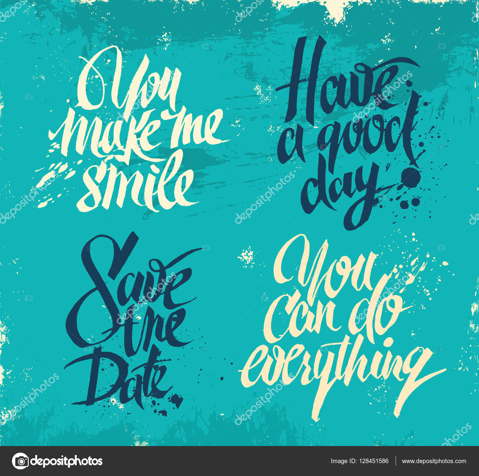 Hand-drawn lettering for cards Stock Vector Image by ©cyanart #128451586