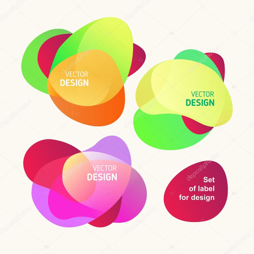 Set of cute color labels Stock Vector Image by ©cyanart #128451666