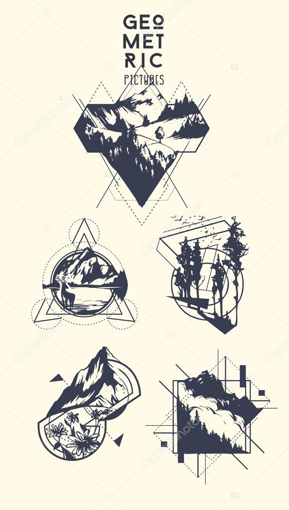 Set of blackwork tattoo art. Stock Vector Image by ©cyanart #128458782