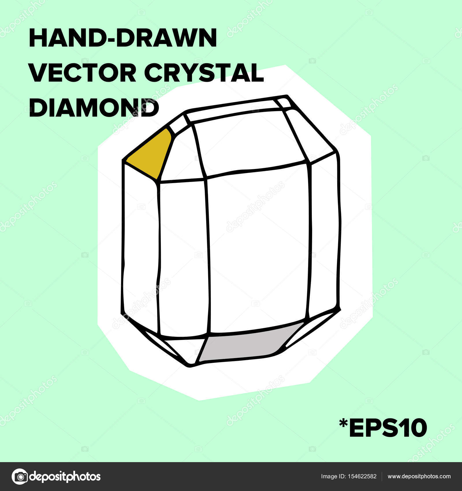 Geometric vector crystal diamond Stock Vector Image by ©oleg_katya_yd ...