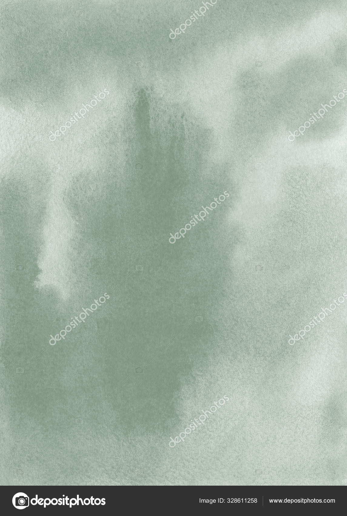 Watercolour Green Background Natural Paper Texture Hand Painted ...