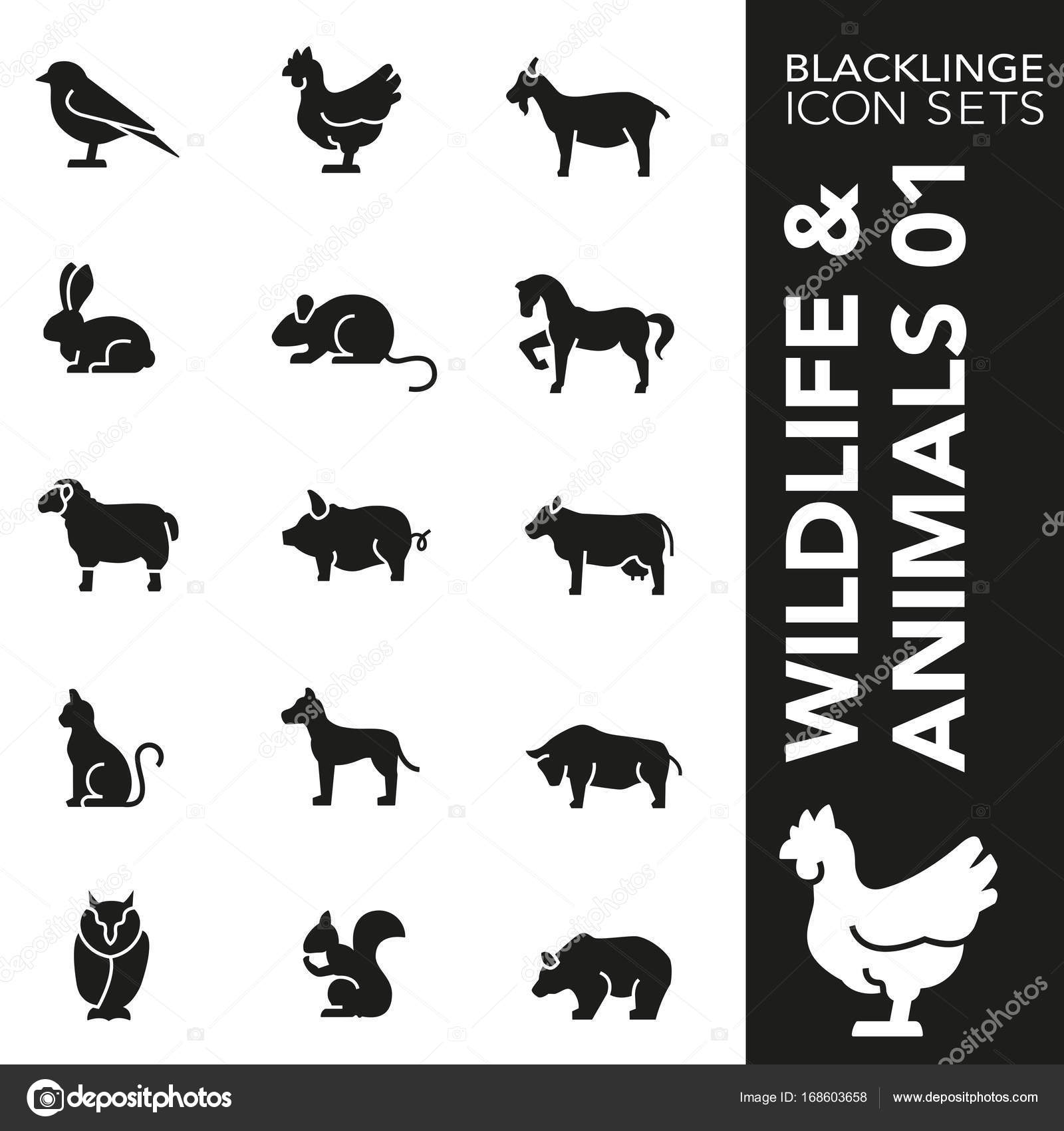 Clipart Dyr Svart Og Hvitt