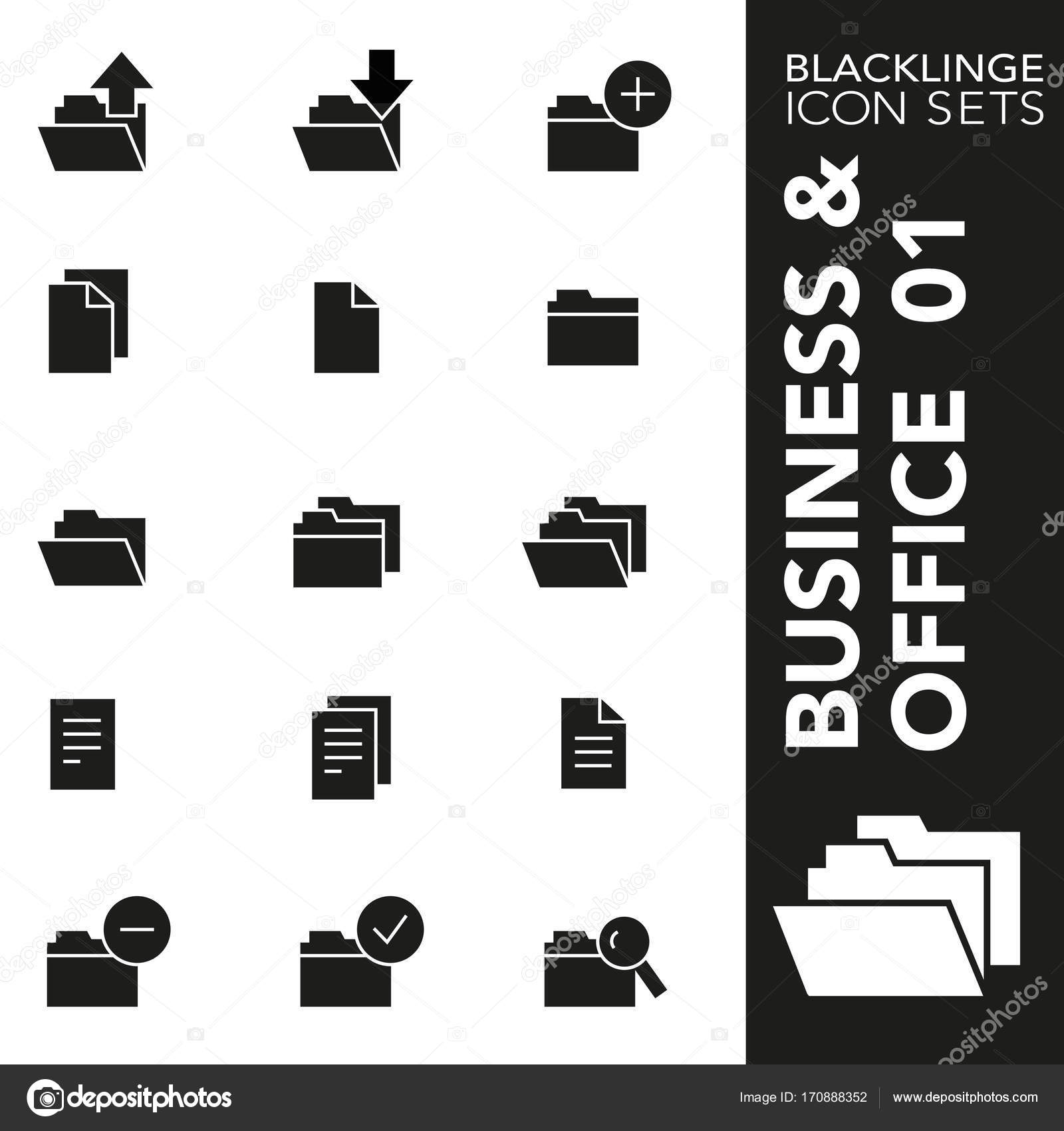 File Folder Icon Black And White