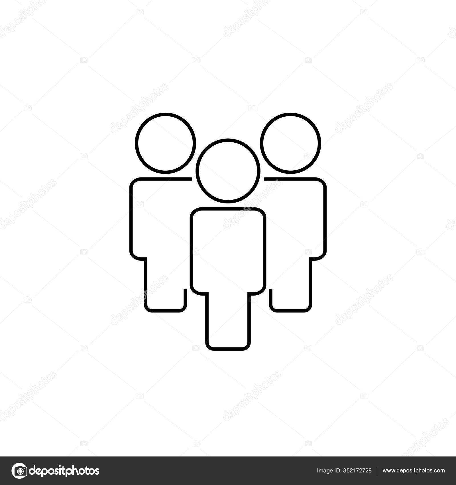 People line icon in flat style. People symbol for your web site design ...