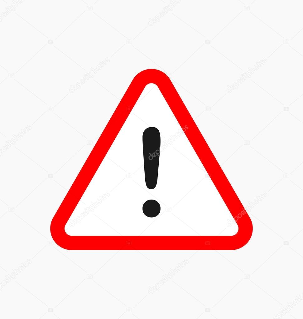 Icono De Advertencia Signo En Estilo Plano Aislado Símbolo De