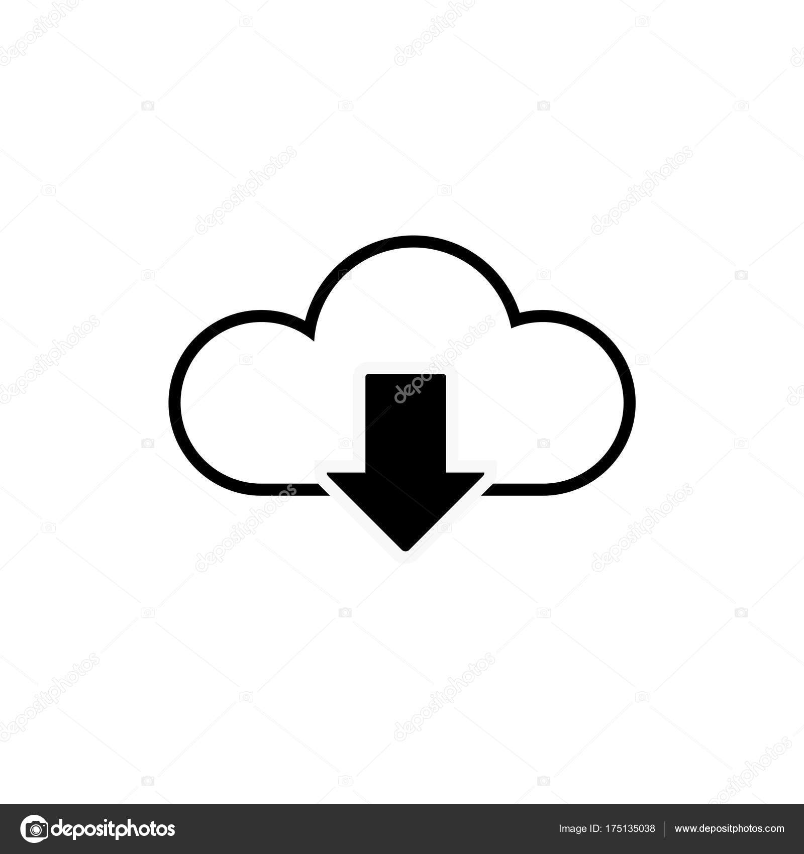 Data cloud icon. Backup and restore sign. Upload to and download from ...