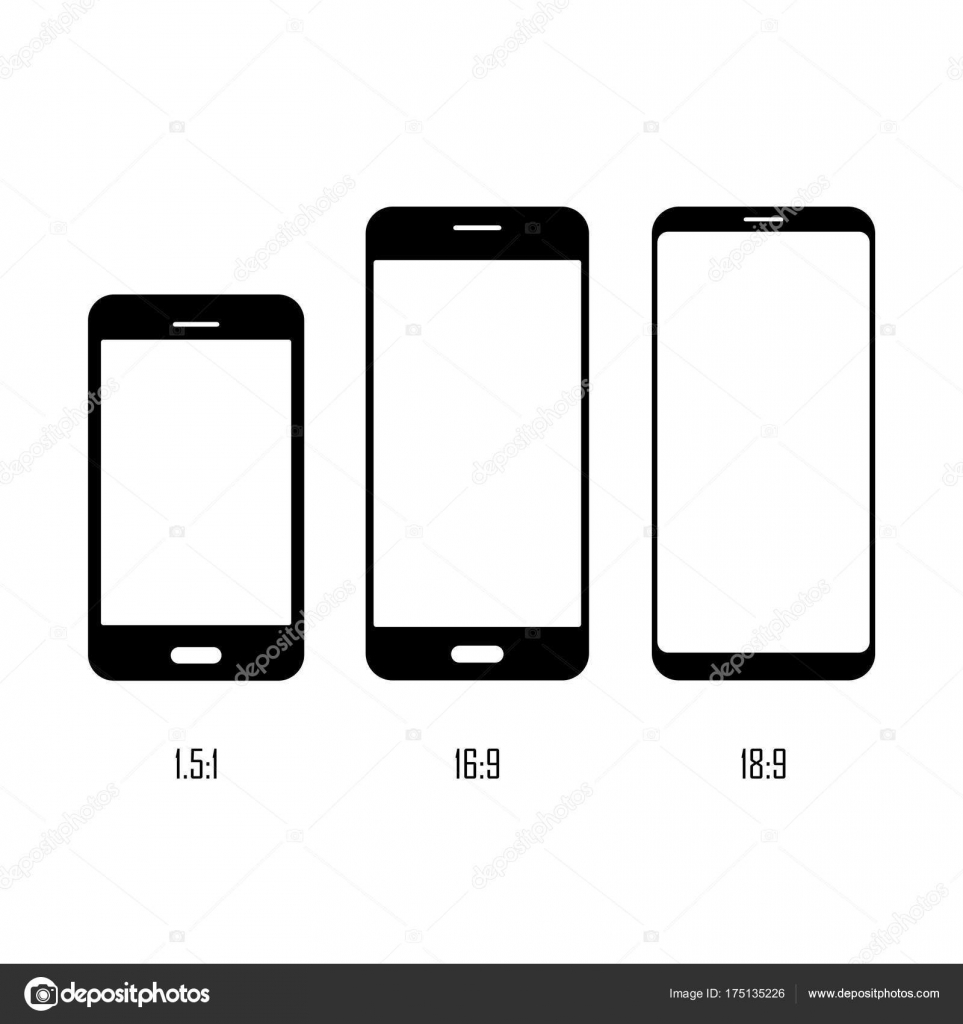 Smartphone screen size. Flat vector icon. Simple hardware icon Stock ...