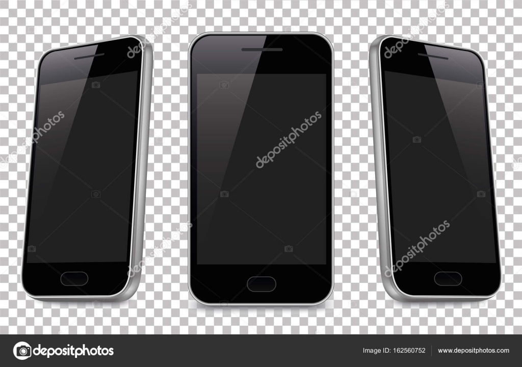 Smartphone realistis untuk mengisolasi latar belakang - vektor . Vektor ...