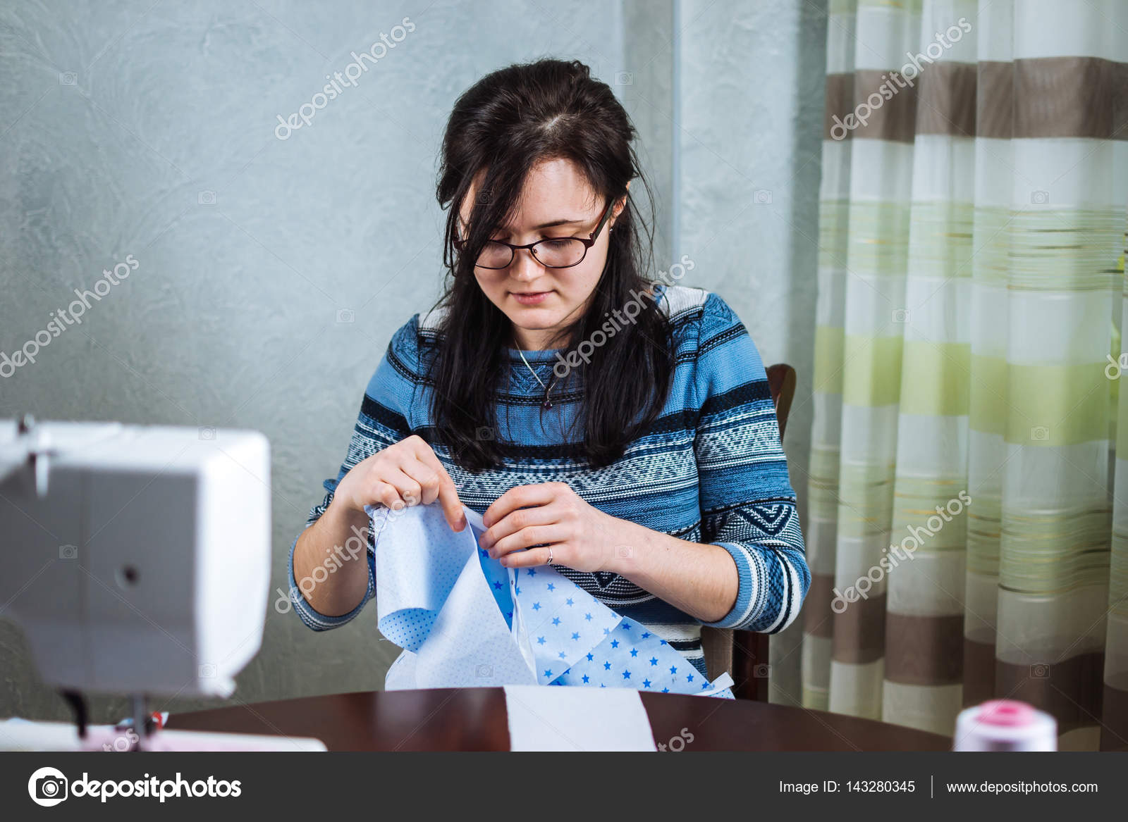 Woman Hand Sewing