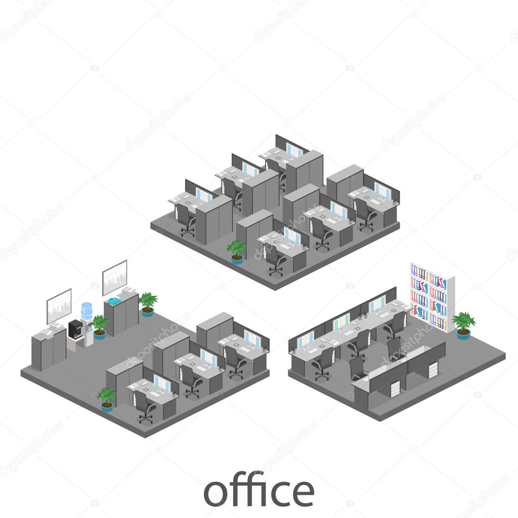 Abstract office floor interior departments — Stock Vector © reenya ...