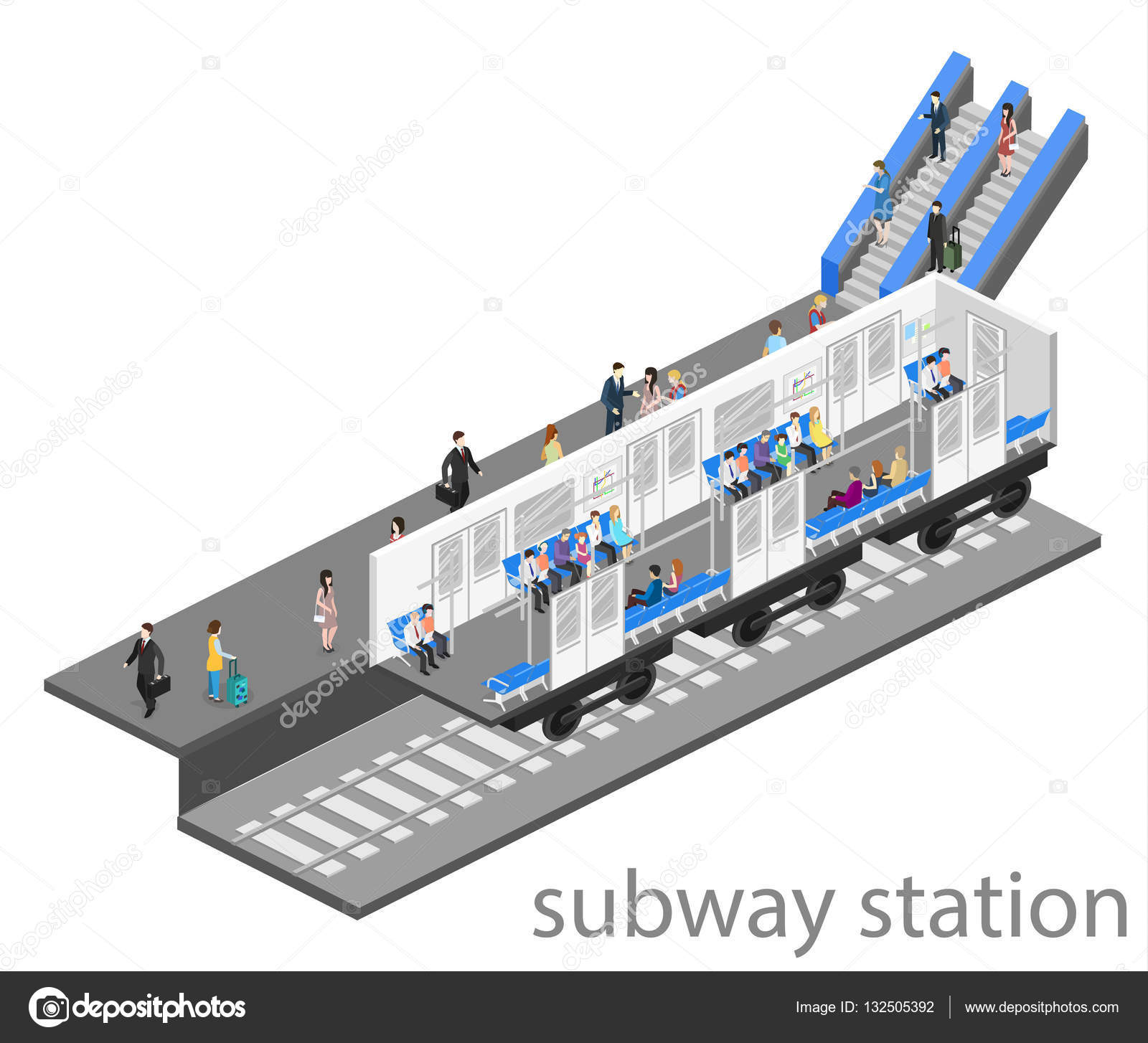 Metro subway train carriage Stock Vector Image by ©reenya #132505392