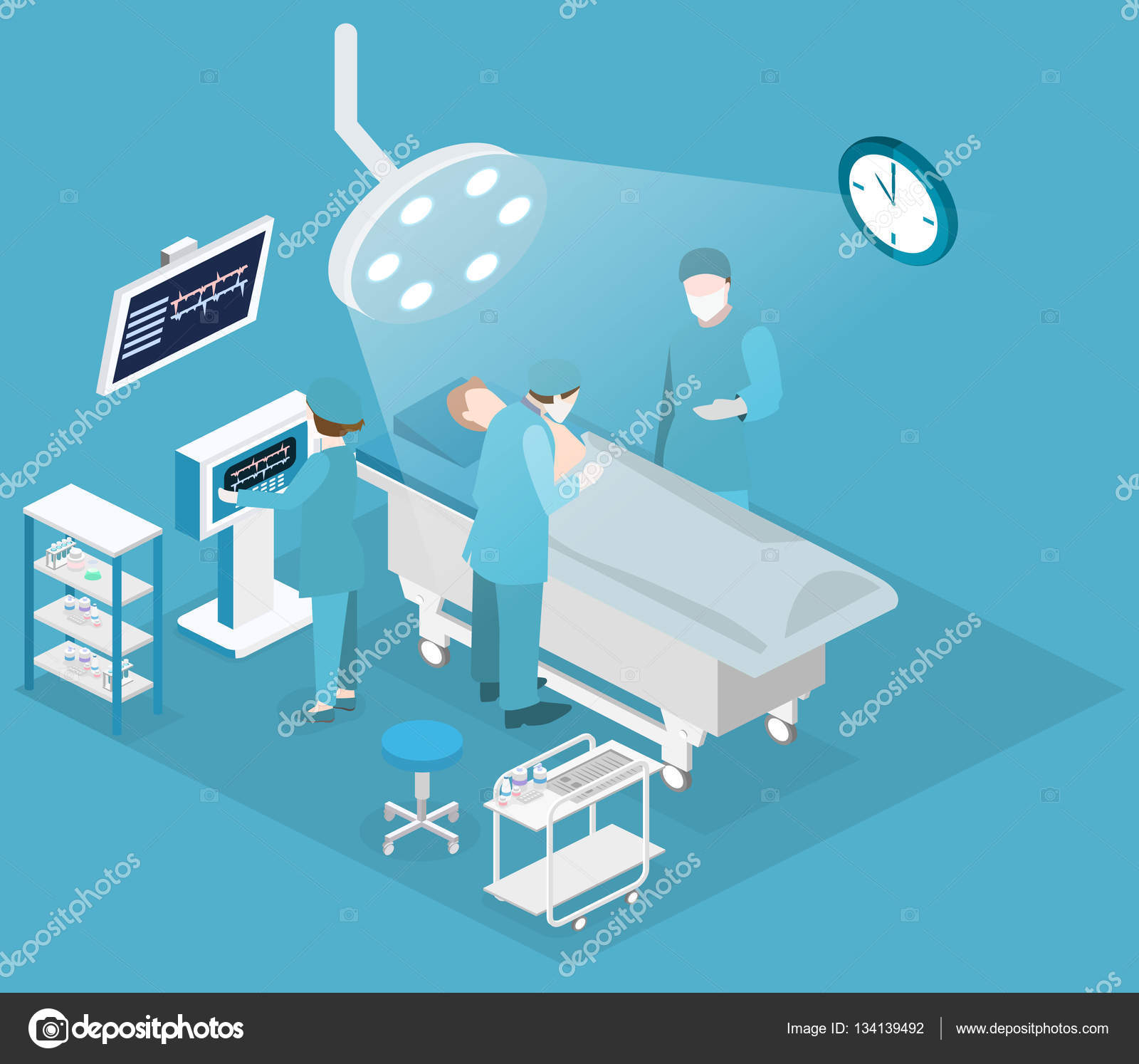 Interior of Surgery Department. Stock Vector Image by ©reenya #134139492