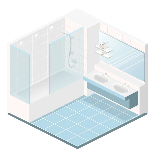 Vector isometric bathroom icon — Stock Vector © tele52 #14472029