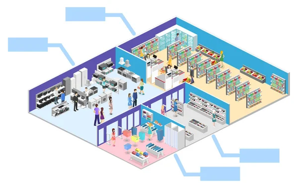 Isometric Flat Illustration Computer Chip Technology Processor Circuit Computer Motherboard ...