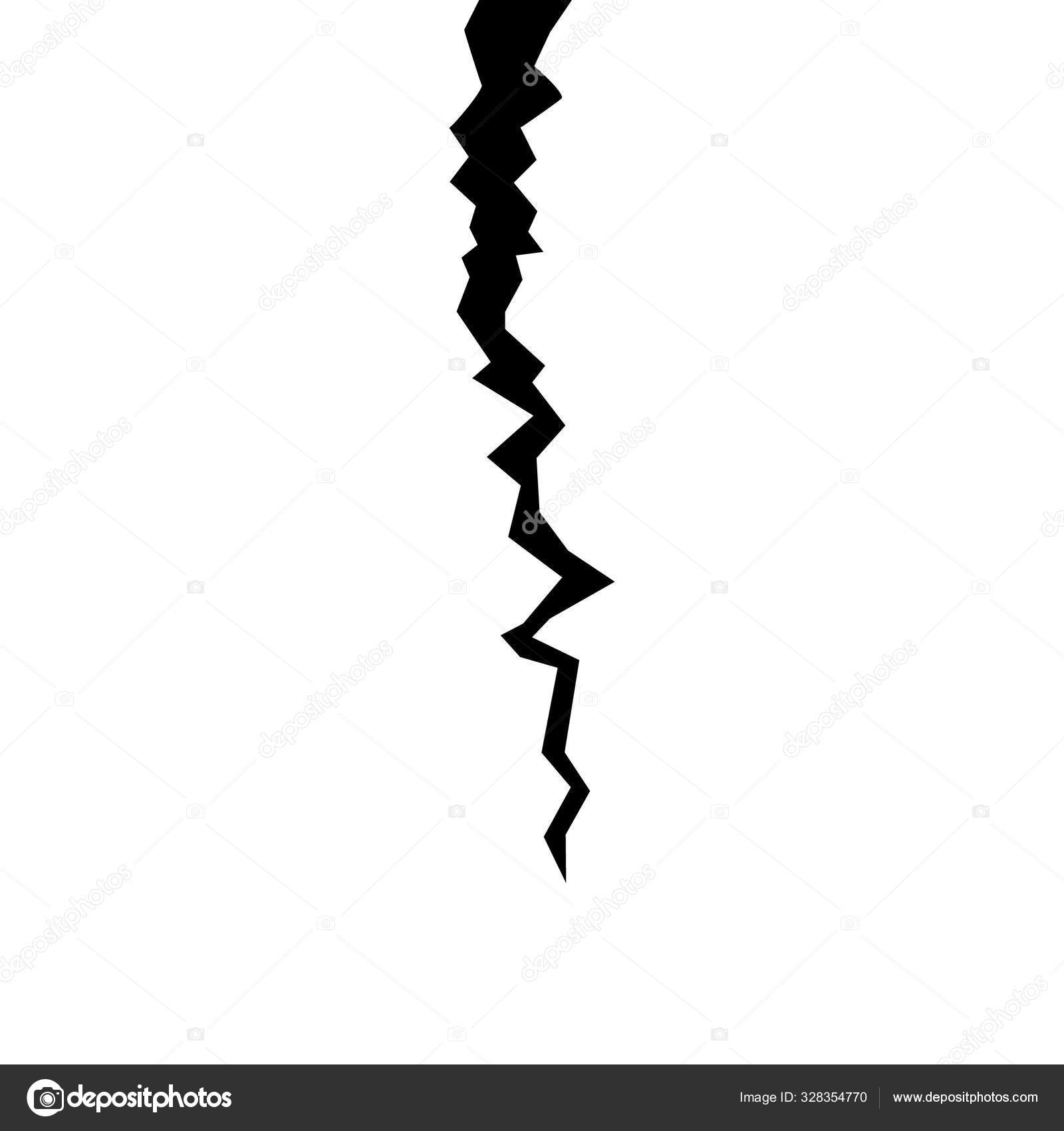 Rachadura Terra Isolada Ilustração Vetor Fundo Stock Vector by ...