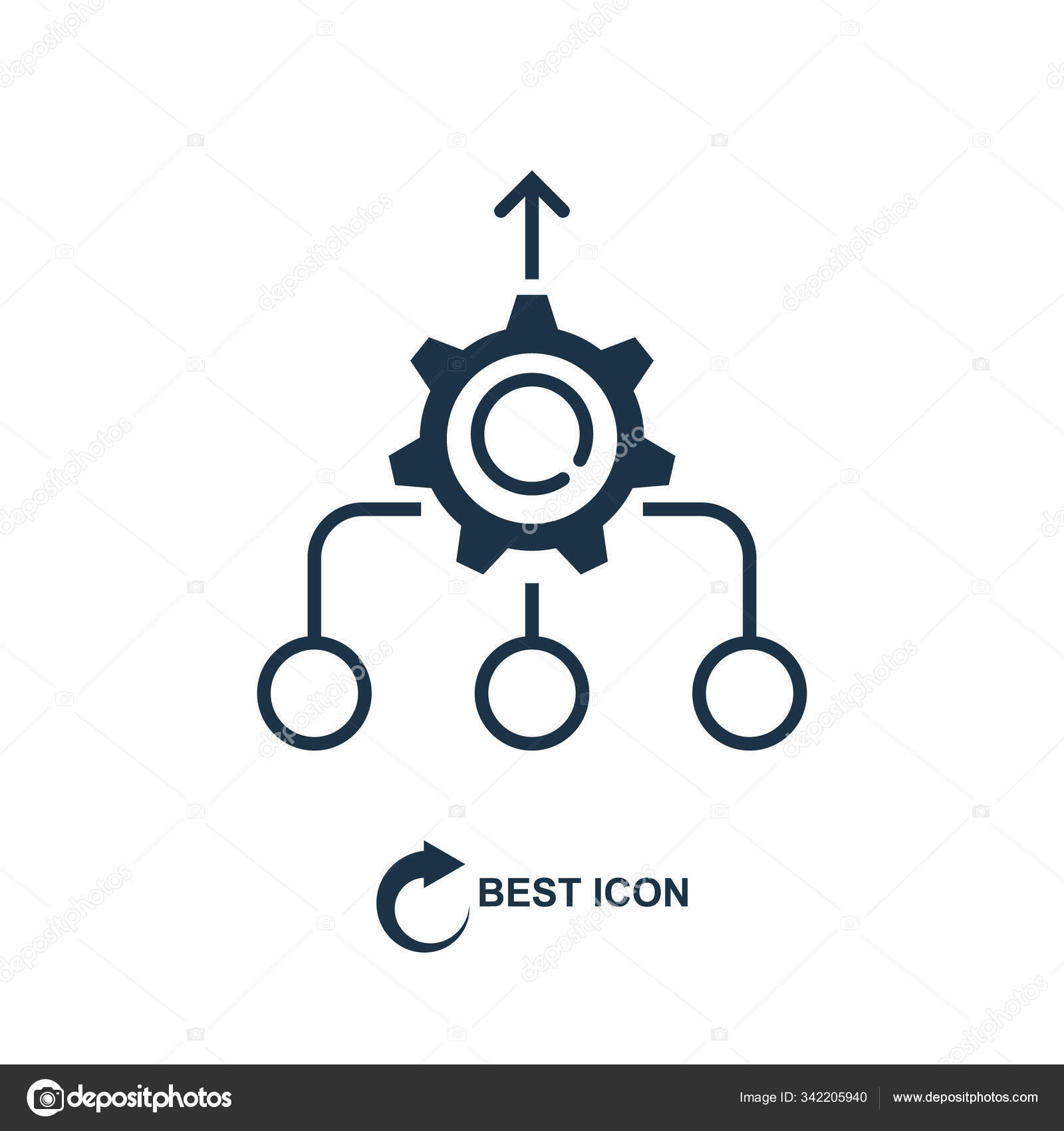 Icono de consolidación en estilo de línea, ilustración vectorial Vector ...