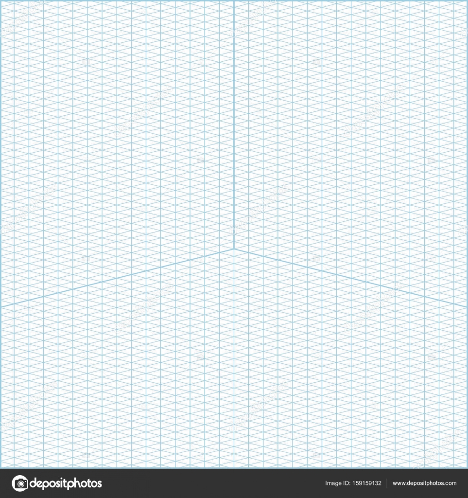 Isometric Grid Sheet Isometric Grid Paper _ Light Blue Stock