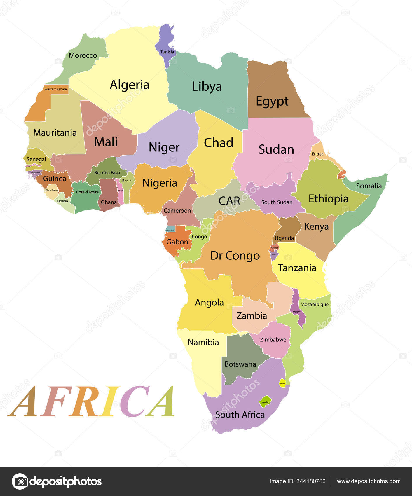 Mapa De Guinea Y áfrica