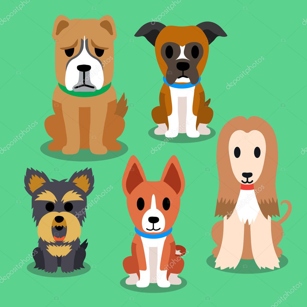 Conjunto de perros de dibujos animados Vector 2022