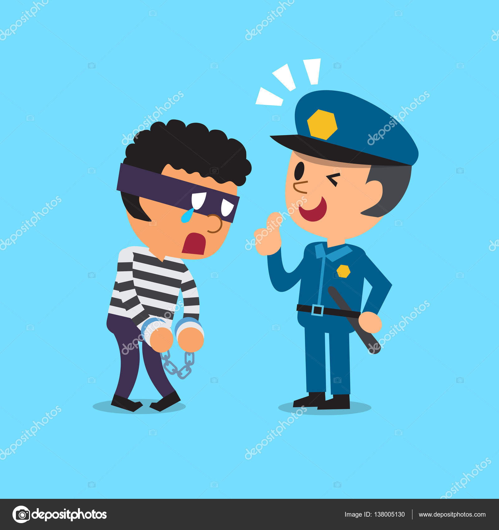Police Thief Cartoon