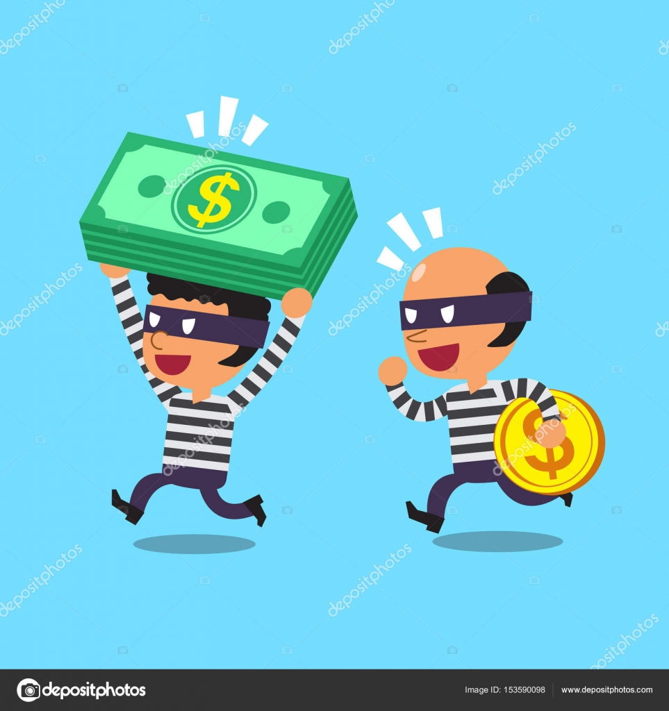 Ladrones de dibujos animados robando dinero Vector de stock por ©Jaaak ...