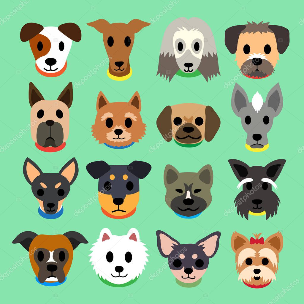 Conjunto De Vectores De Dibujos Animados Perros 2023