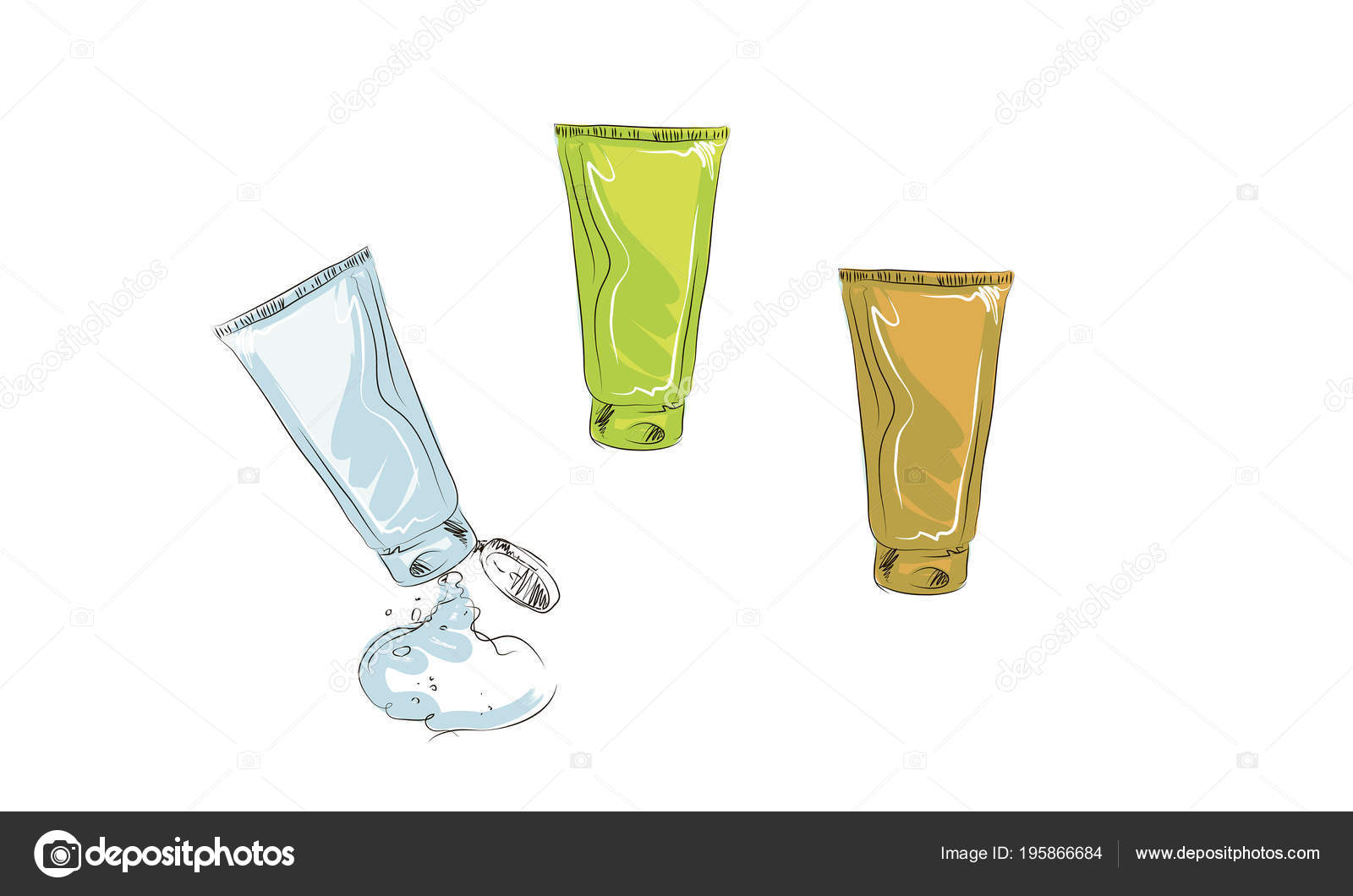 Skin Regimen Cleansing Foam Sketch Cosmetics Stock Vector Image By